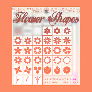 Flower Shapes - Free Custom-shapes Download | MyPhotoshopBrushes