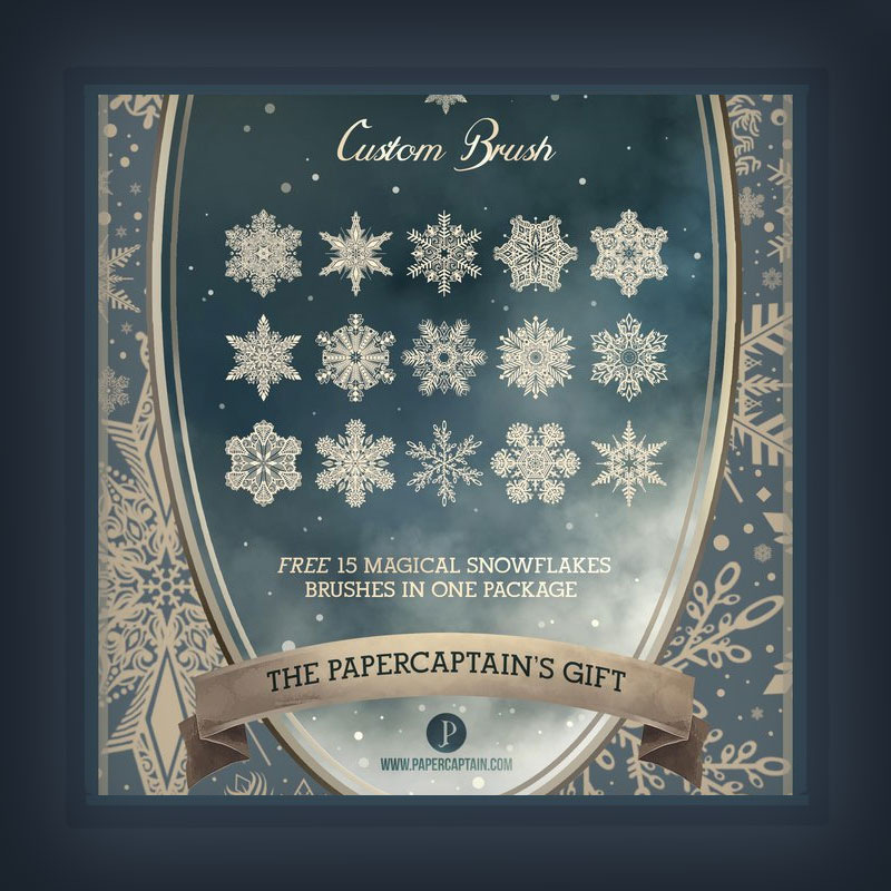 The Magical Snowflakes - Free ZIP Download | MyPhotoshopBrushes