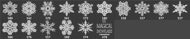 The Magical Snowflakes - Free ZIP Download | MyPhotoshopBrushes