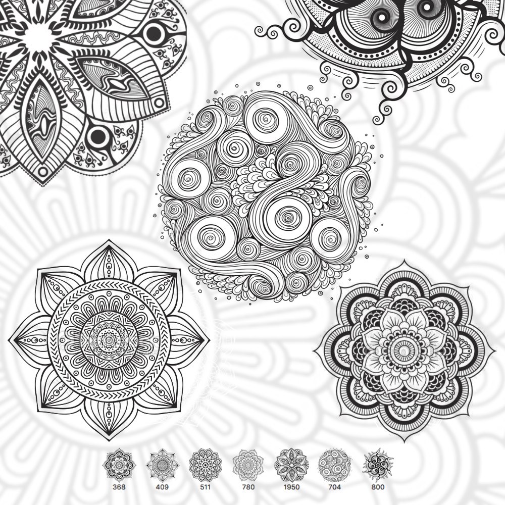 7 Mandala Brushes - Free ABR Download | MPB