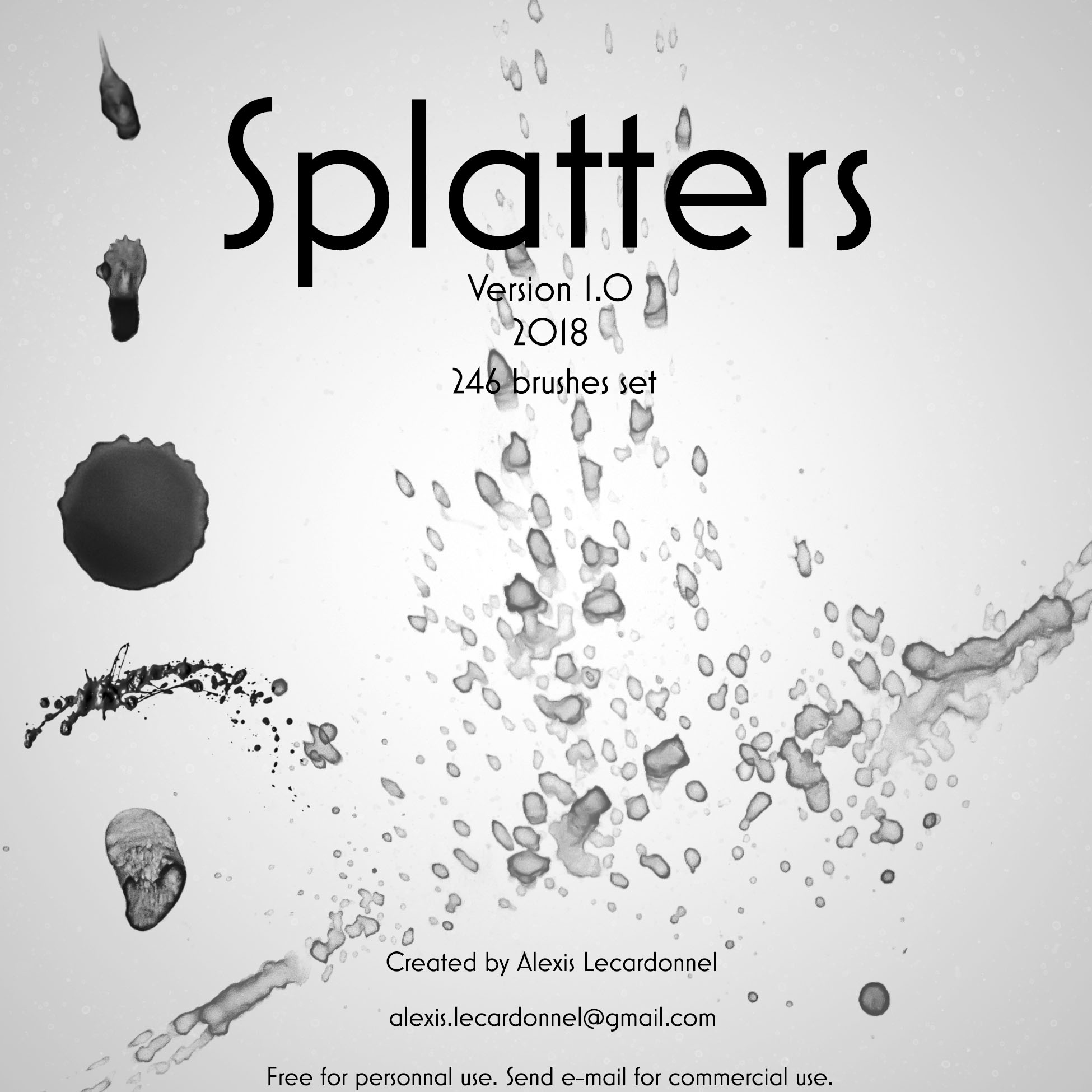 Free Splatter & Ink Photoshop Brushes | MyPhotoshopBrushes