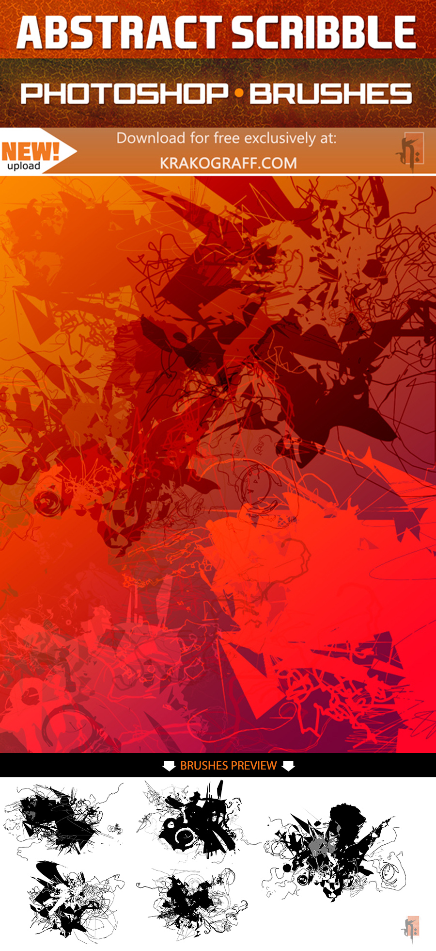 Abstract Scribble Brushes - Free ABR Download | MyPhotoshopBrushes