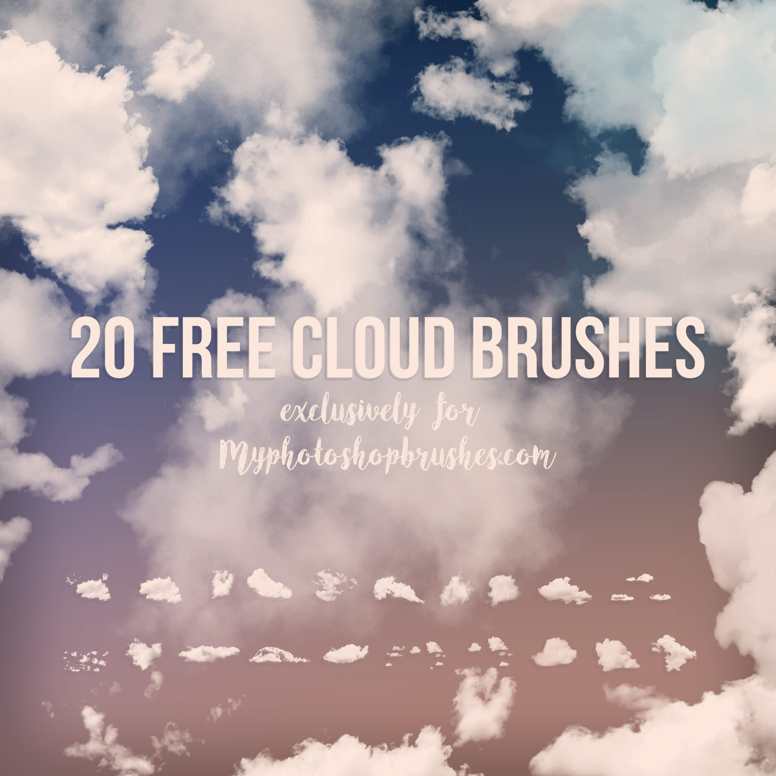 Free Cloud Brushes by MyPhotoshopBrushes - Free ABR Download | MPB