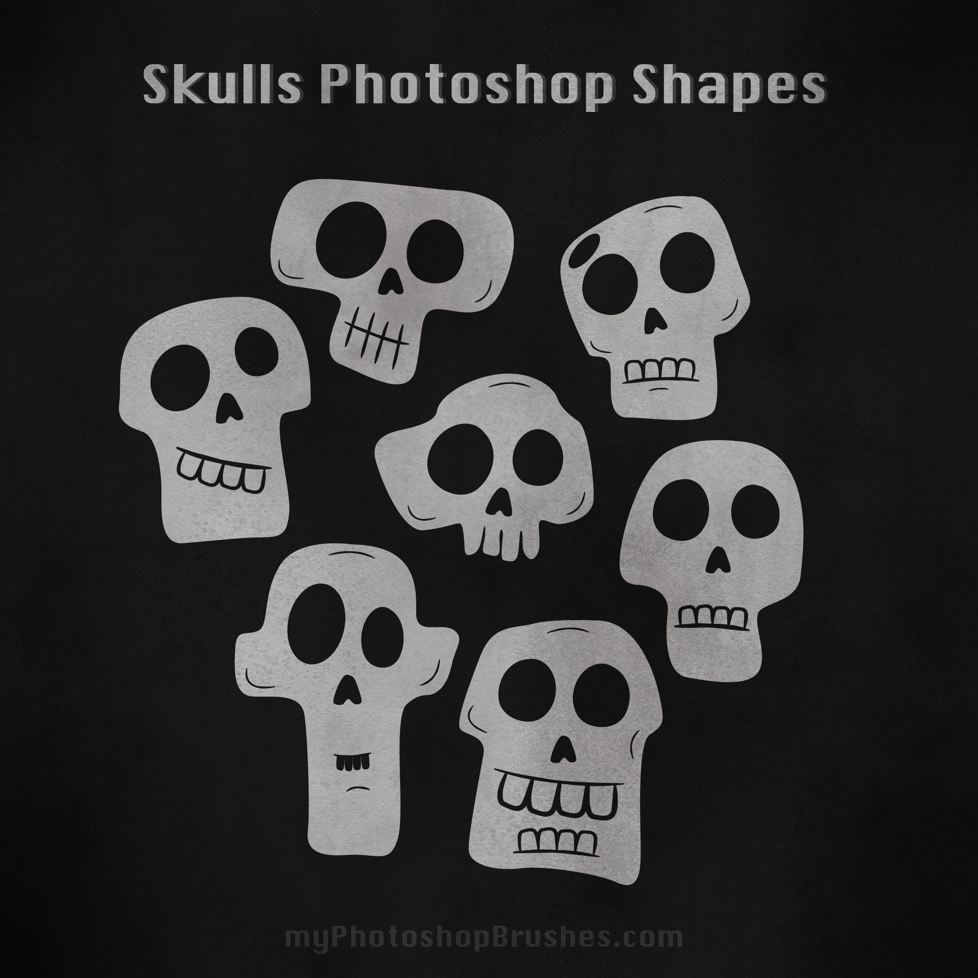 Skull Photoshop Custom Shapes - Free Custom-shapes Download | MPB