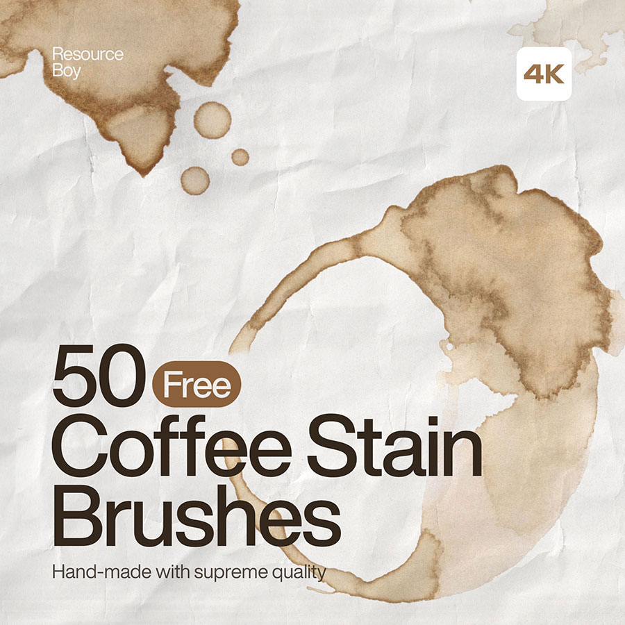 50 Coffee Stain Photoshop Brushes - Free ABR Download | MPB