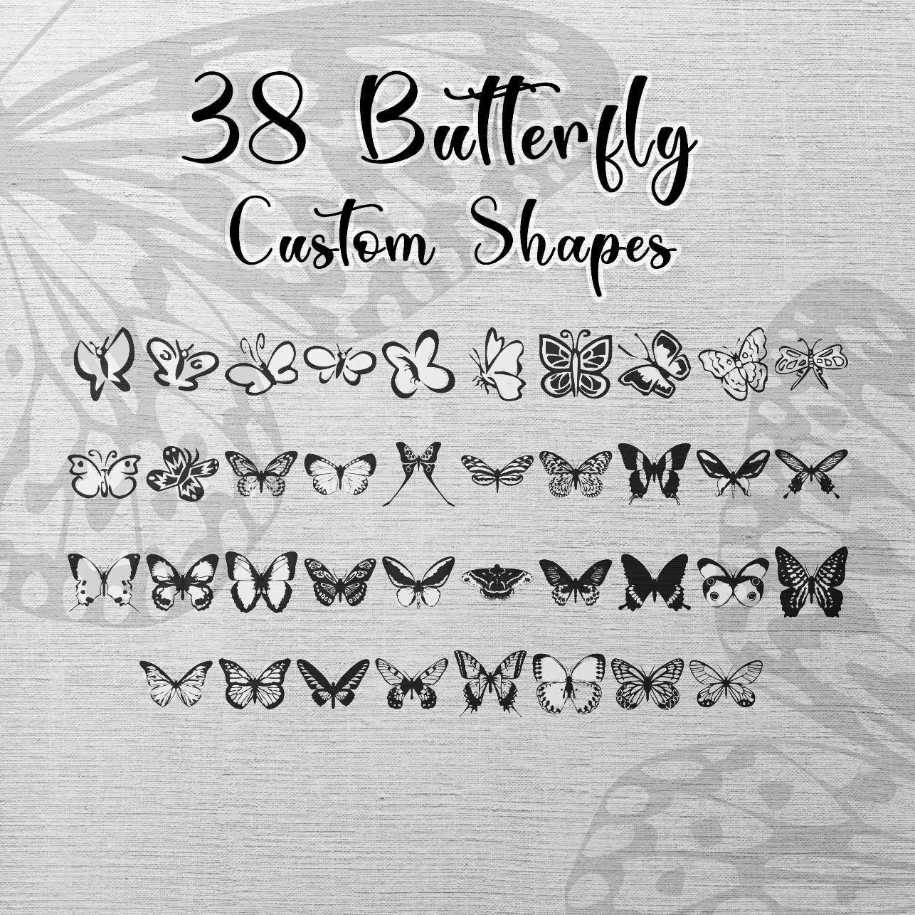 38 Butterfly Custom Shapes - Free Custom-shapes Download ...
