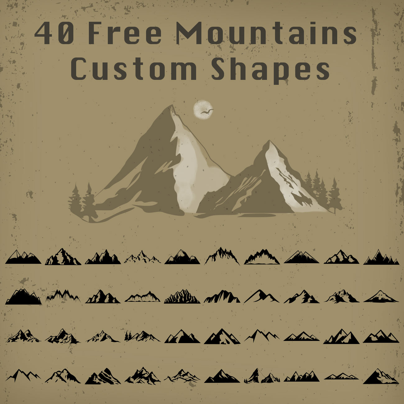 40 Free Mountains Custom Shapes - Free Custom-shapes Download ...