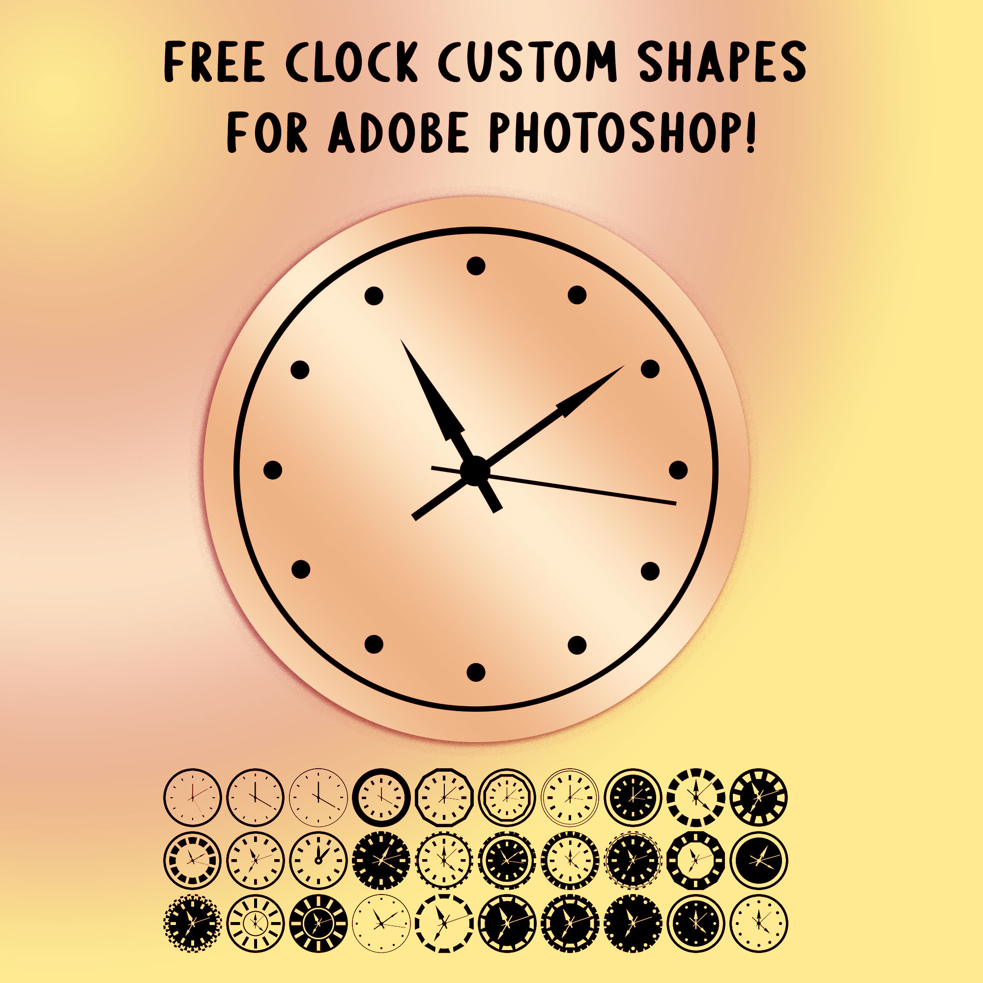 30 Free Clock Custom Shapes - Free Custom-shapes Download ...