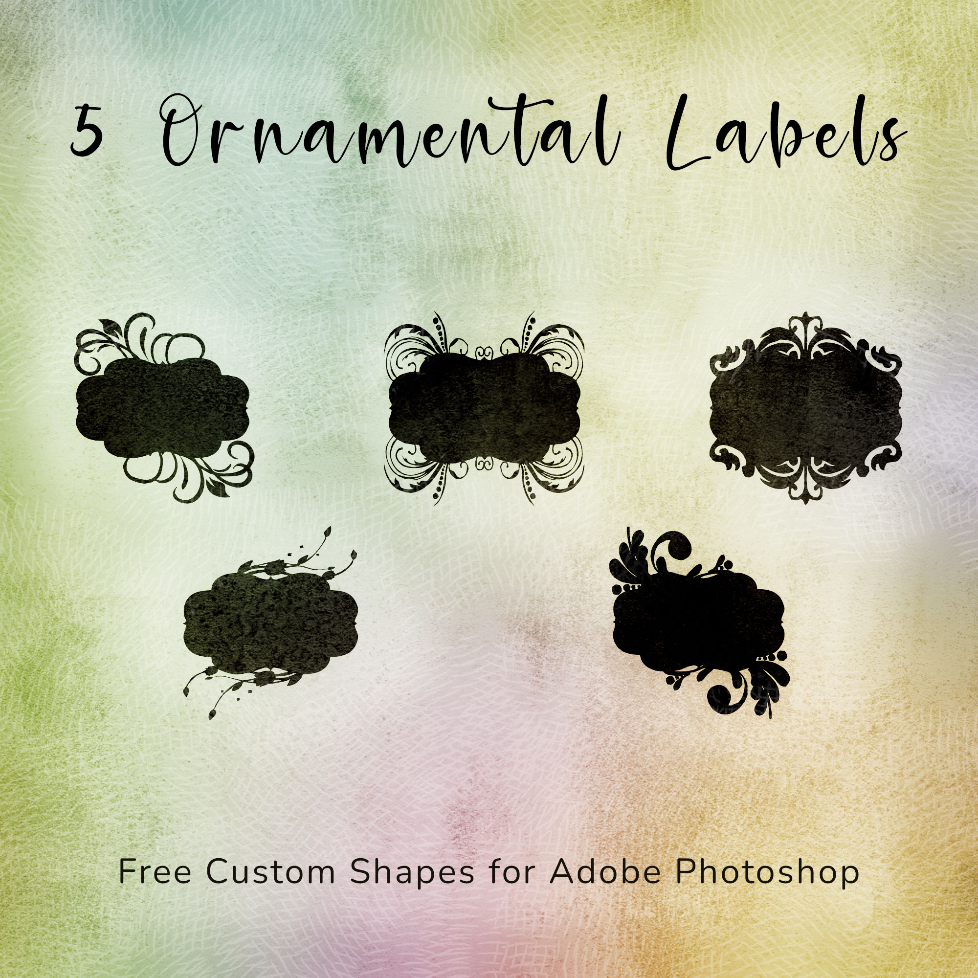 5 Ornamental Labels - Free Custom Shapes - Free Custom-shapes Download ...