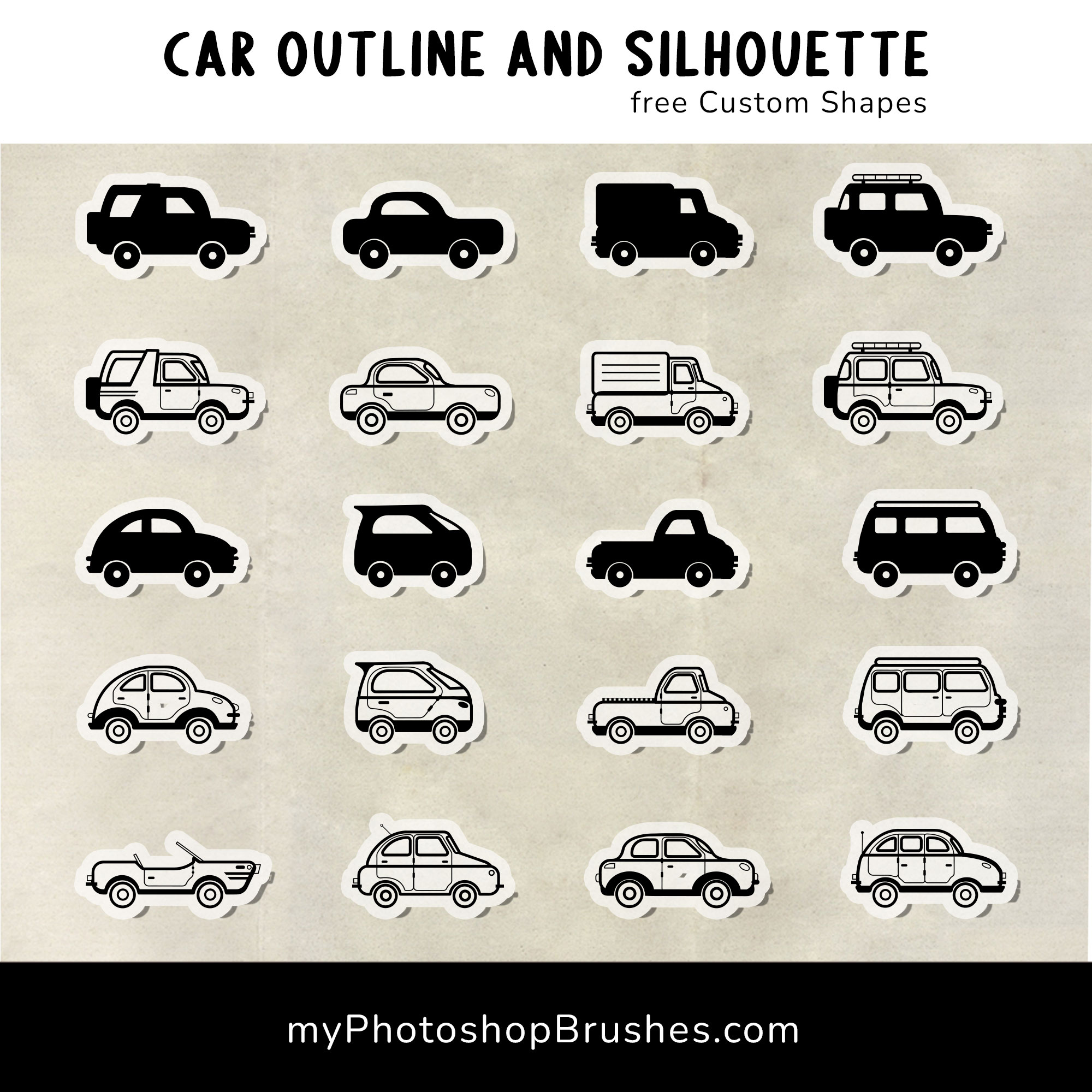 Car Silhouette free Shapes - Free Custom-shapes Download ...