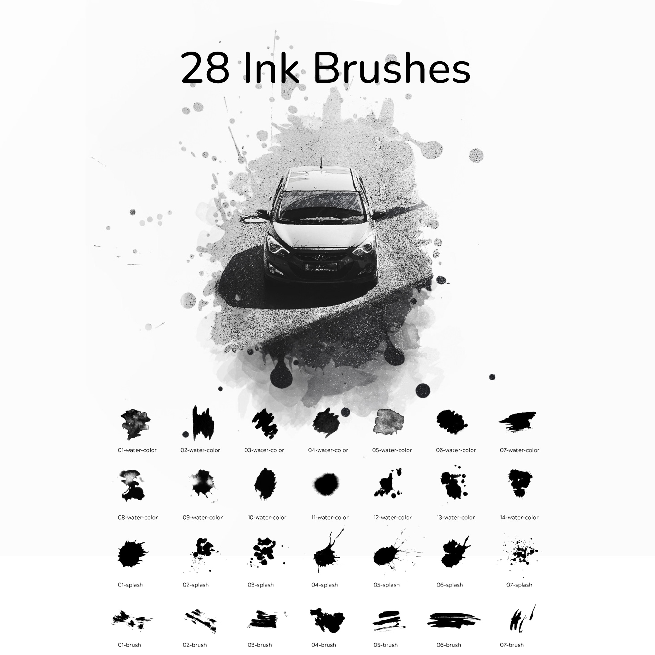 28 Ink Brushes - Free ABR Download | MyPhotoshopBrushes