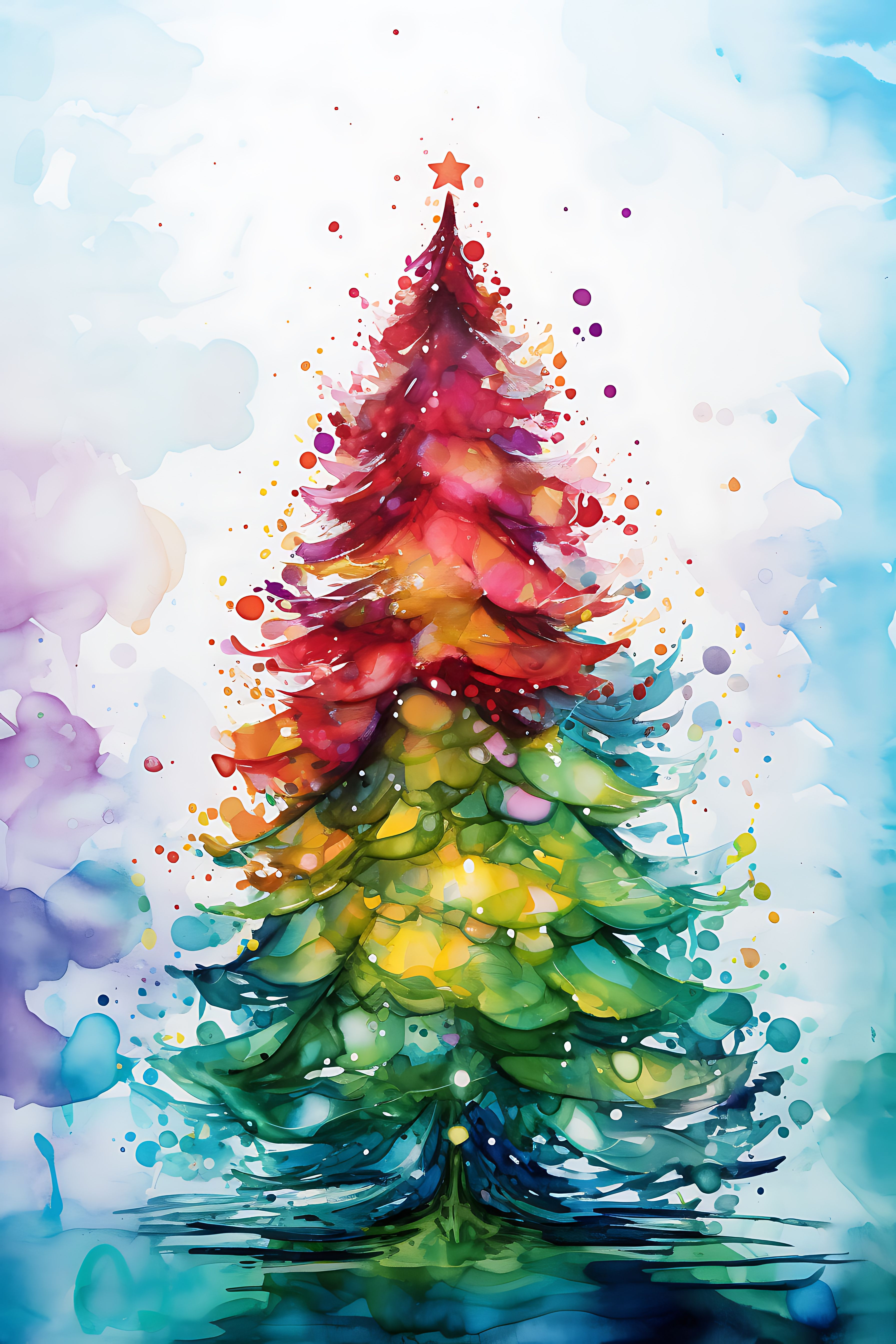 Watercolor Christmas Essence - Free JPG Download | MyPhotoshopBrushes