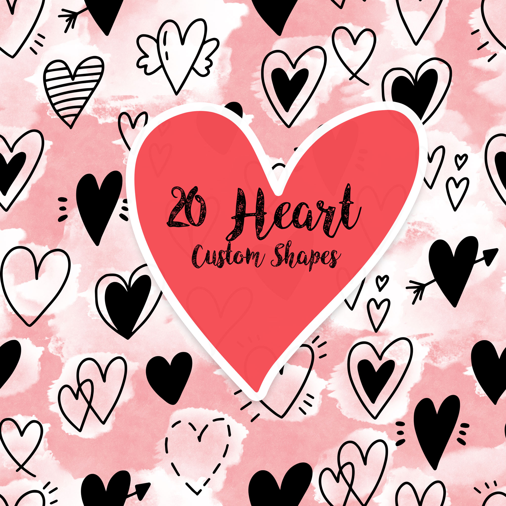 20 Heart Custom Shapes - Free Custom-shapes Download | MPB